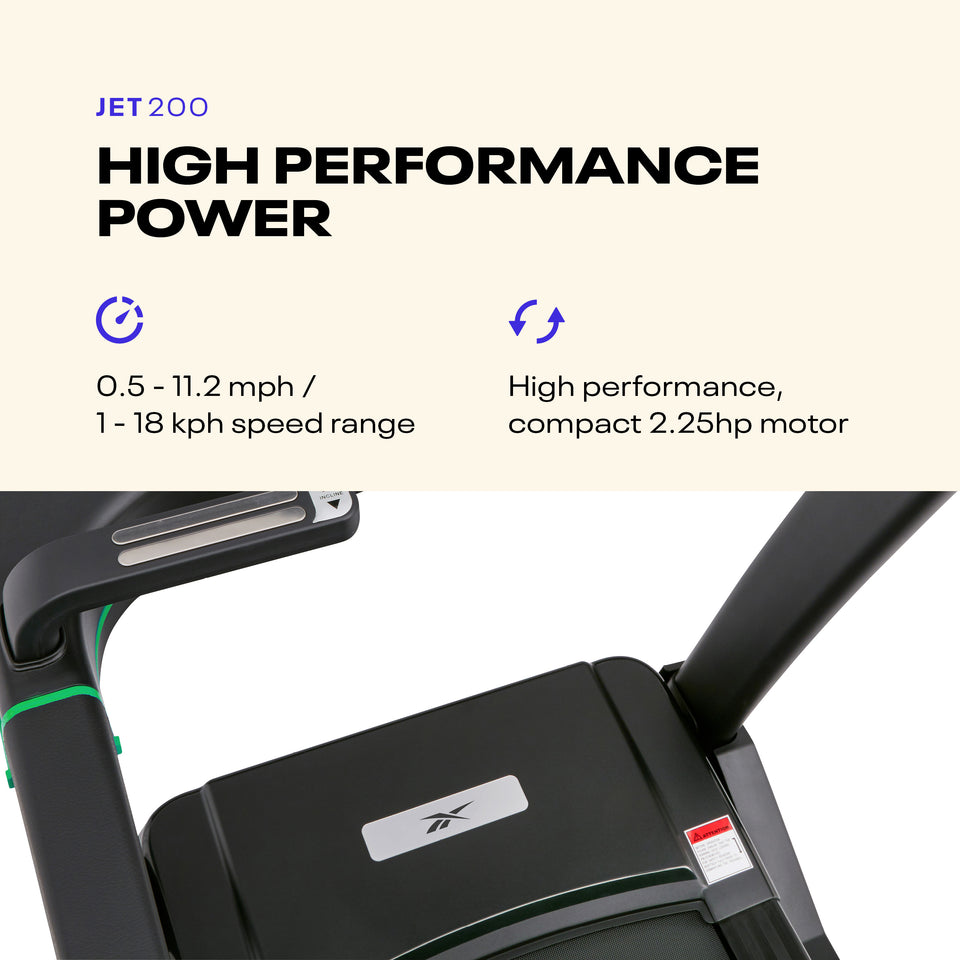 Reebok Jet 200 Series Bluetooth Folding Treadmill